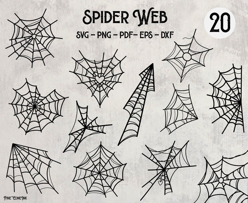 Spider Web SVG Bundle - Halloween SVG Bundle - Spider Web Cut File ...