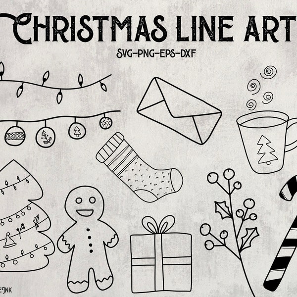 Simple Christmas Svg - Etsy