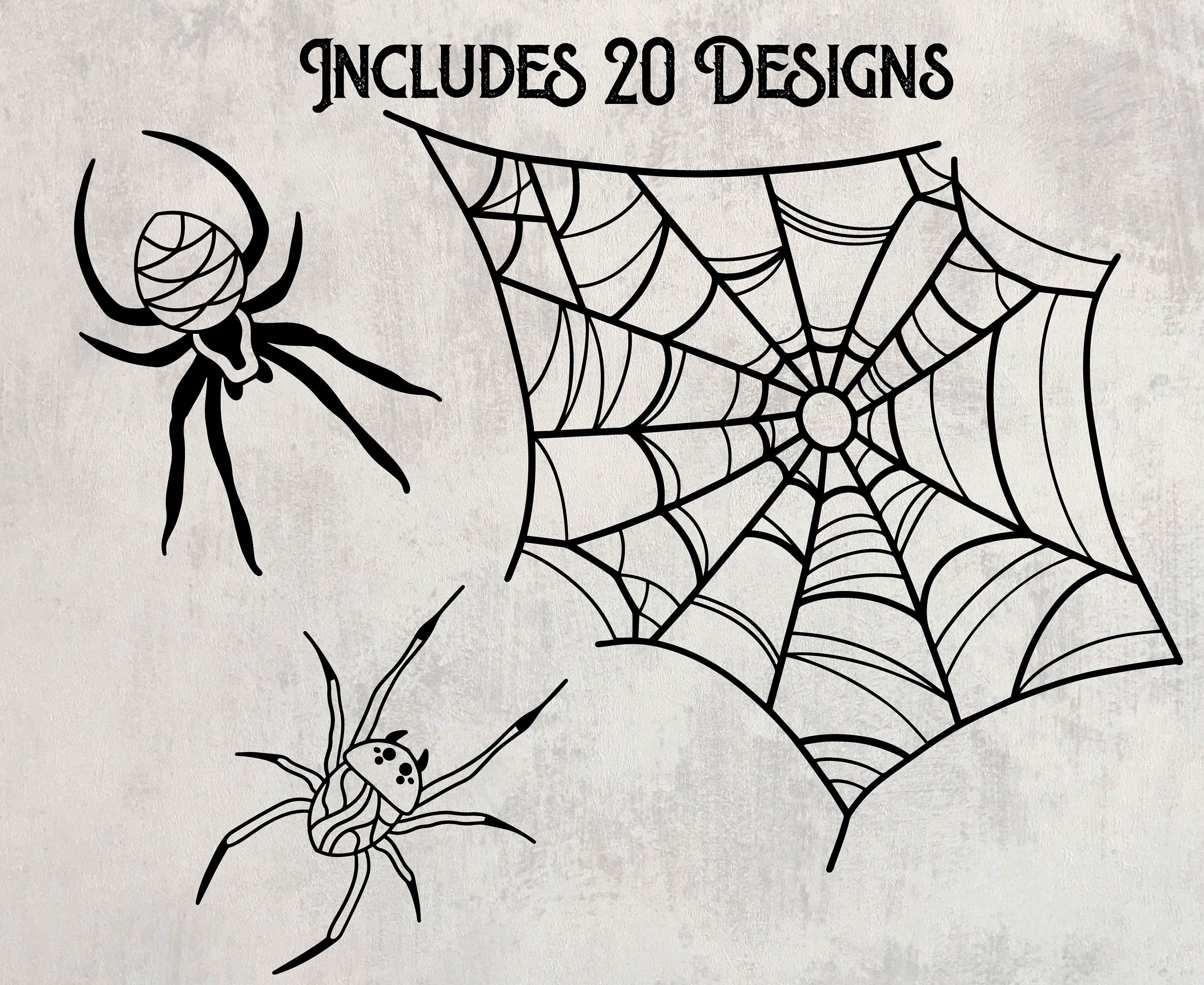 Spiders and Spider Web Bundle, Spider Svg, Spider Web Svg, Spider ...
