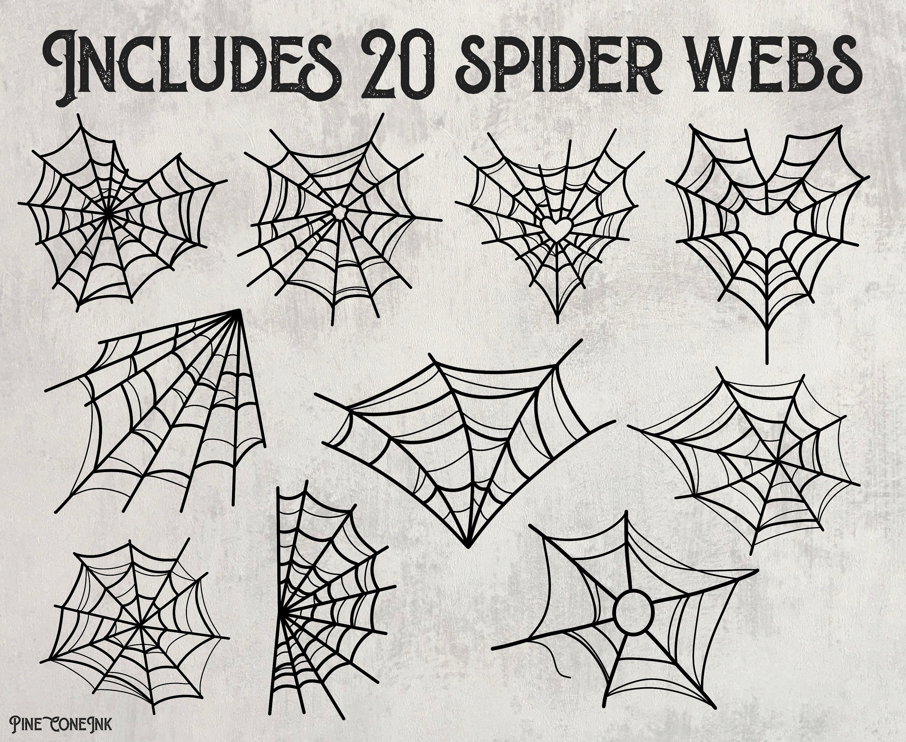 Spider Web SVG Bundle Halloween SVG Bundle Spider Web Cut - Etsy