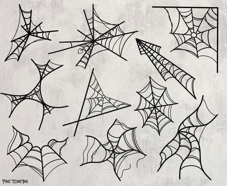 Spider Web SVG Bundle Halloween SVG Bundle Spider Web Cut - Etsy