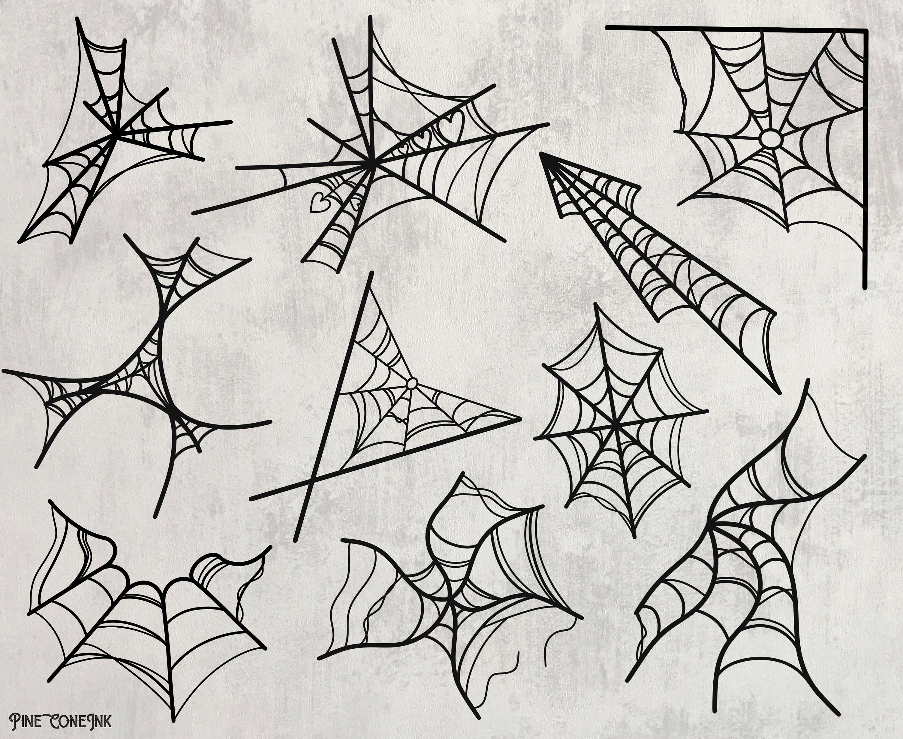 Spider Web SVG Bundle Halloween SVG Bundle Spider Web Cut - Etsy