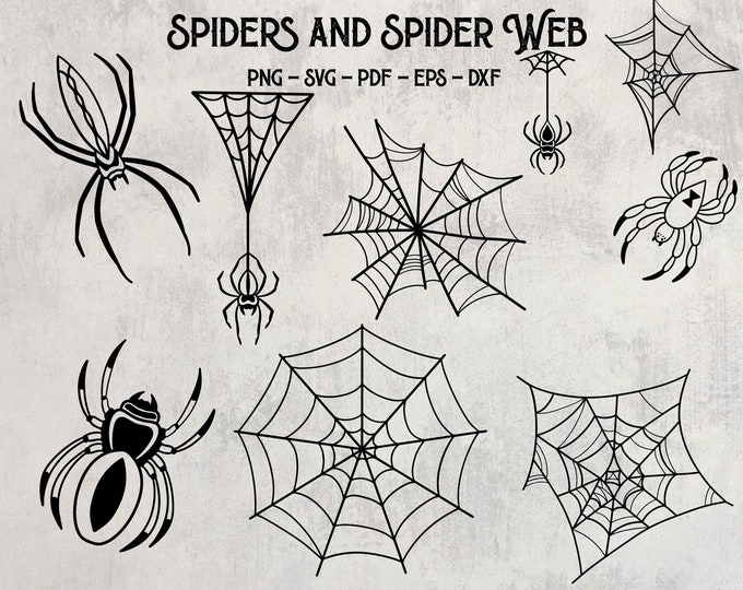 Spider Web SVG Bundle - Halloween SVG Bundle - Spider Web Cut File ...