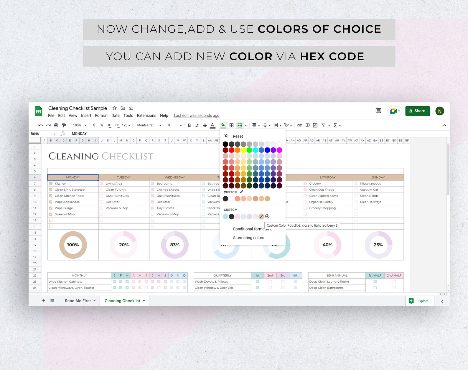 Cleaning Checklist Spreadsheet Template for Google Sheets - Etsy UK