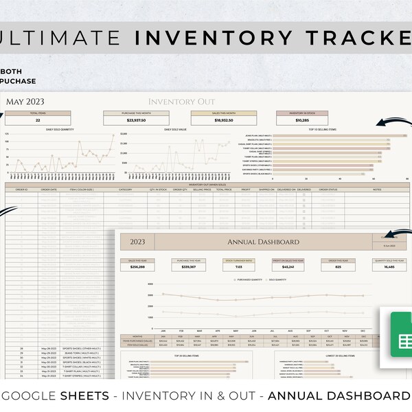 Salon Inventory Spreadsheet - Etsy