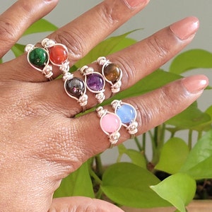 Wire Wrapped Summer Rings - Etsy