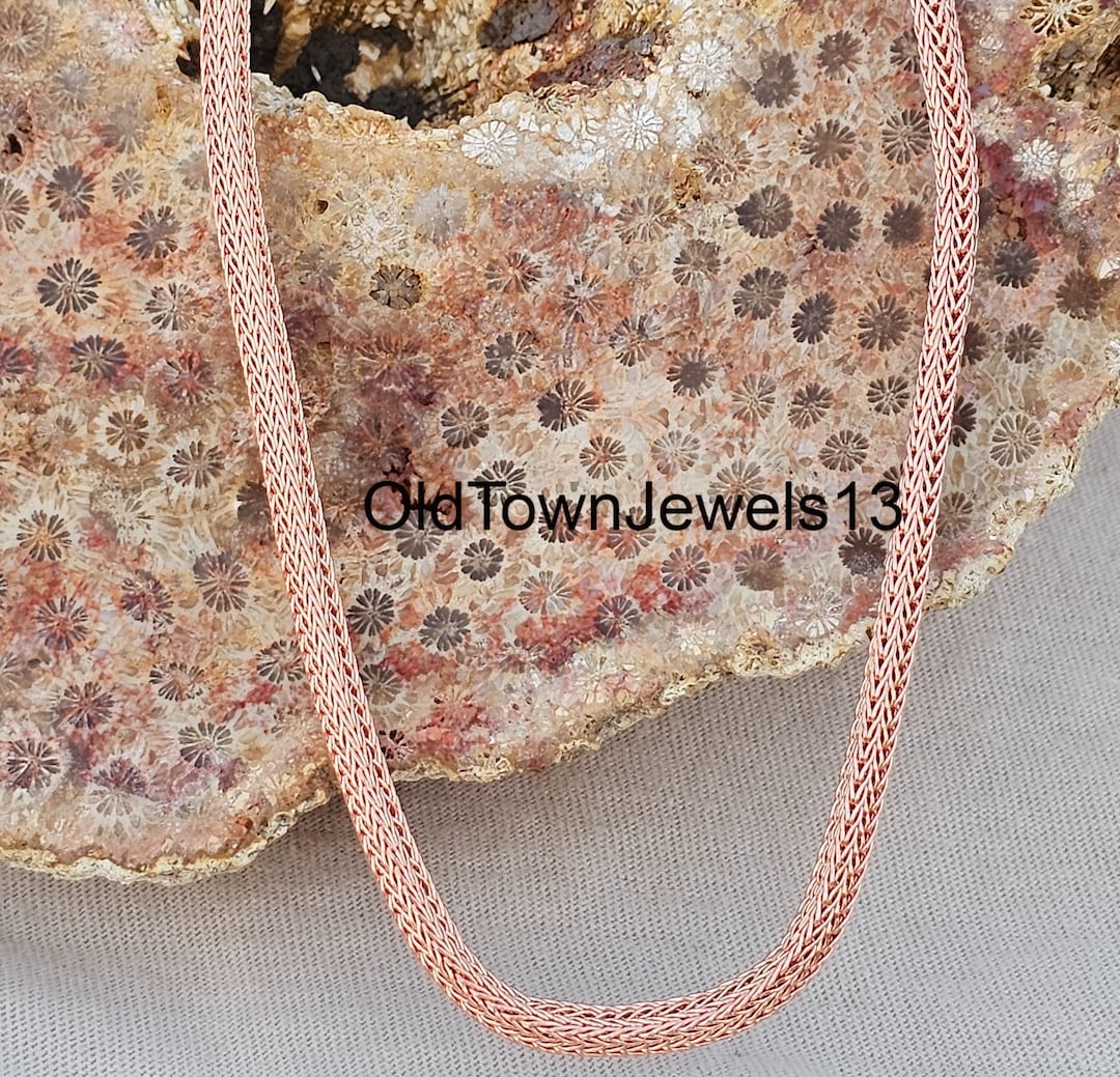 Pure Pure Copper Chain Necklace, Copper Wheat Chain, Solid Copper ...