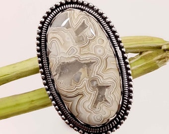 Mexican Lace Agate Ring - Etsy