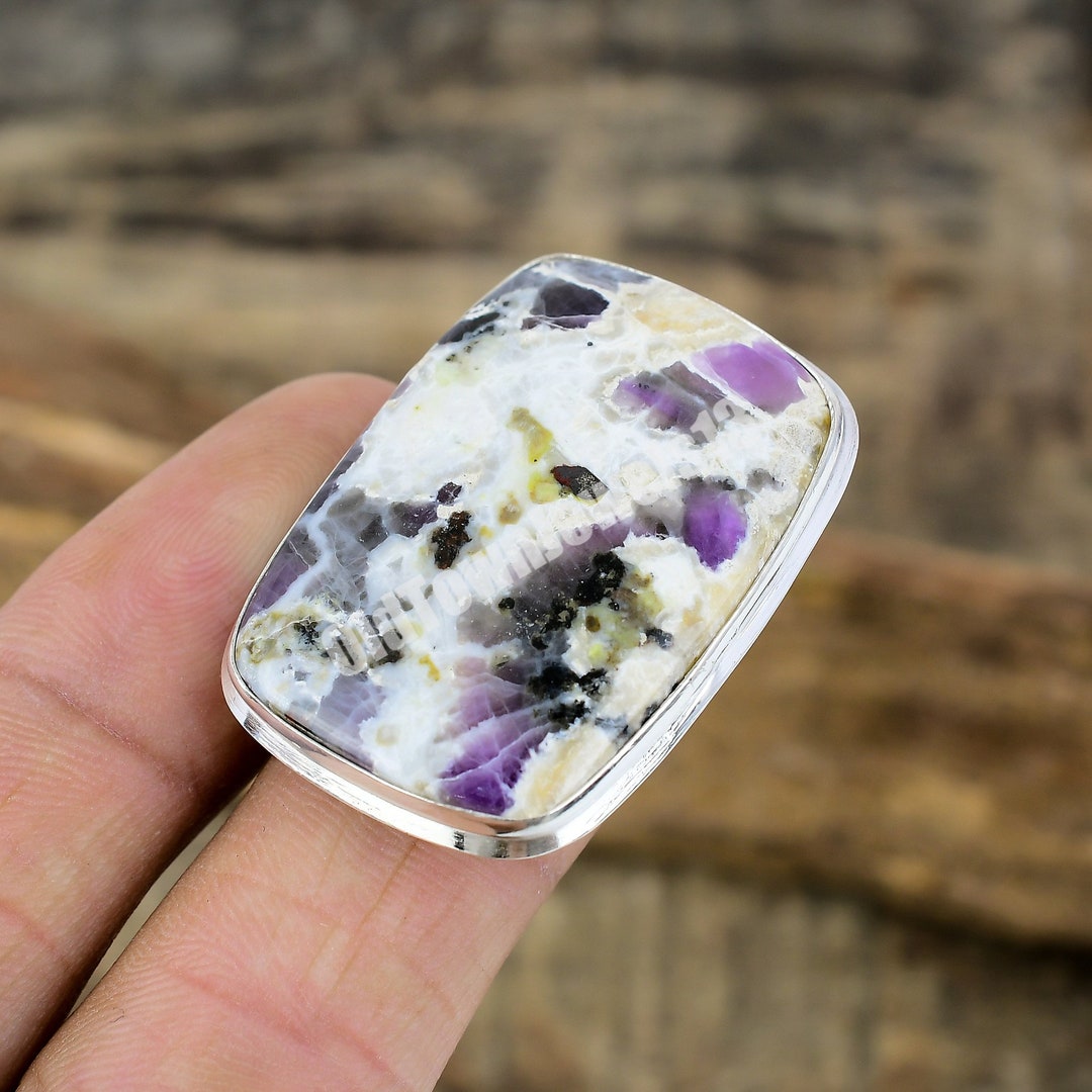 Morado Purple Opal Ring Large Ring, Christmas Ring , in Sterling Silver ...