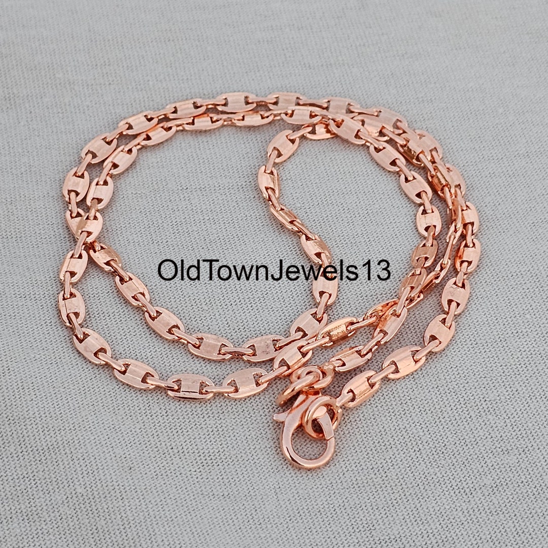 Pure Solid Copper Chain Necklace - Minimalist Copper Necklace,copper ...