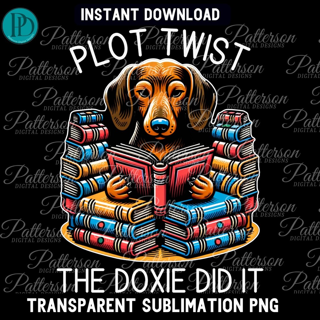 Funny Dachshund Clip Art Doxie Mom PNG for Reader Transparent Graphic ...