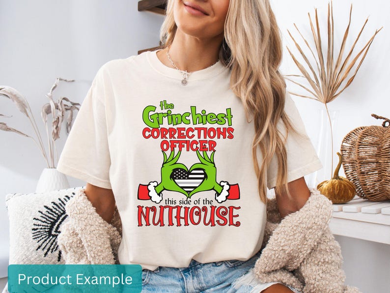 Funny Corrections Officer Christmas PNG, Christmas Grinch CO ...