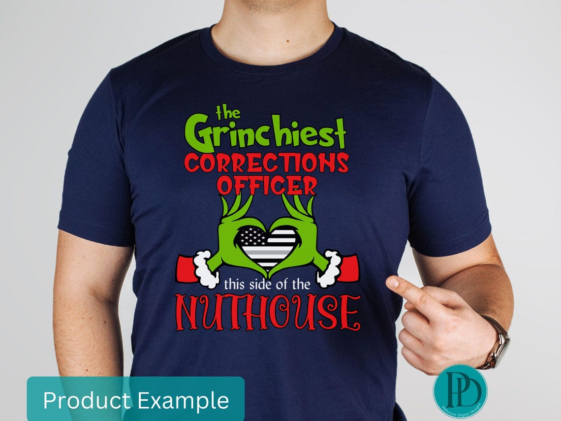 Funny Corrections Officer Christmas PNG, Christmas Grinch CO ...