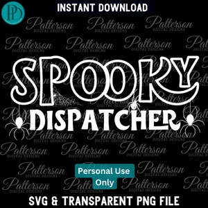 Funny 911 Dispatcher Halloween SVG Thin Gold Line PNG Spooky Dispatcher ...