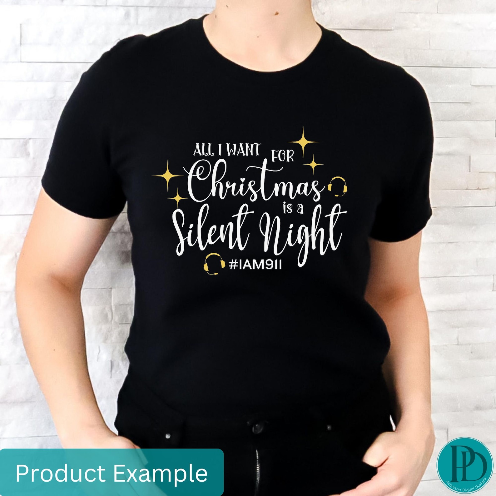 911 Dispatcher Christmas SVG, Thin Gold Line Dispatch Christmas Holiday ...