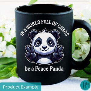 Peace Panda Clipart, Cute Panda Lover PNG Graphic, Kawaii Panda Peace ...