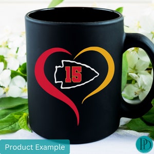 Kansas City Patrick Mahomes Print SVG, Jersey Number 15 Quarterback PNG ...