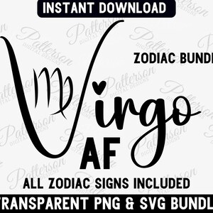 Astrology Signs SVG, Zodiac AF Svg Bundle, Horoscope Svg, Zodiac Symbols Svg, Gemini Svg, Aries ...