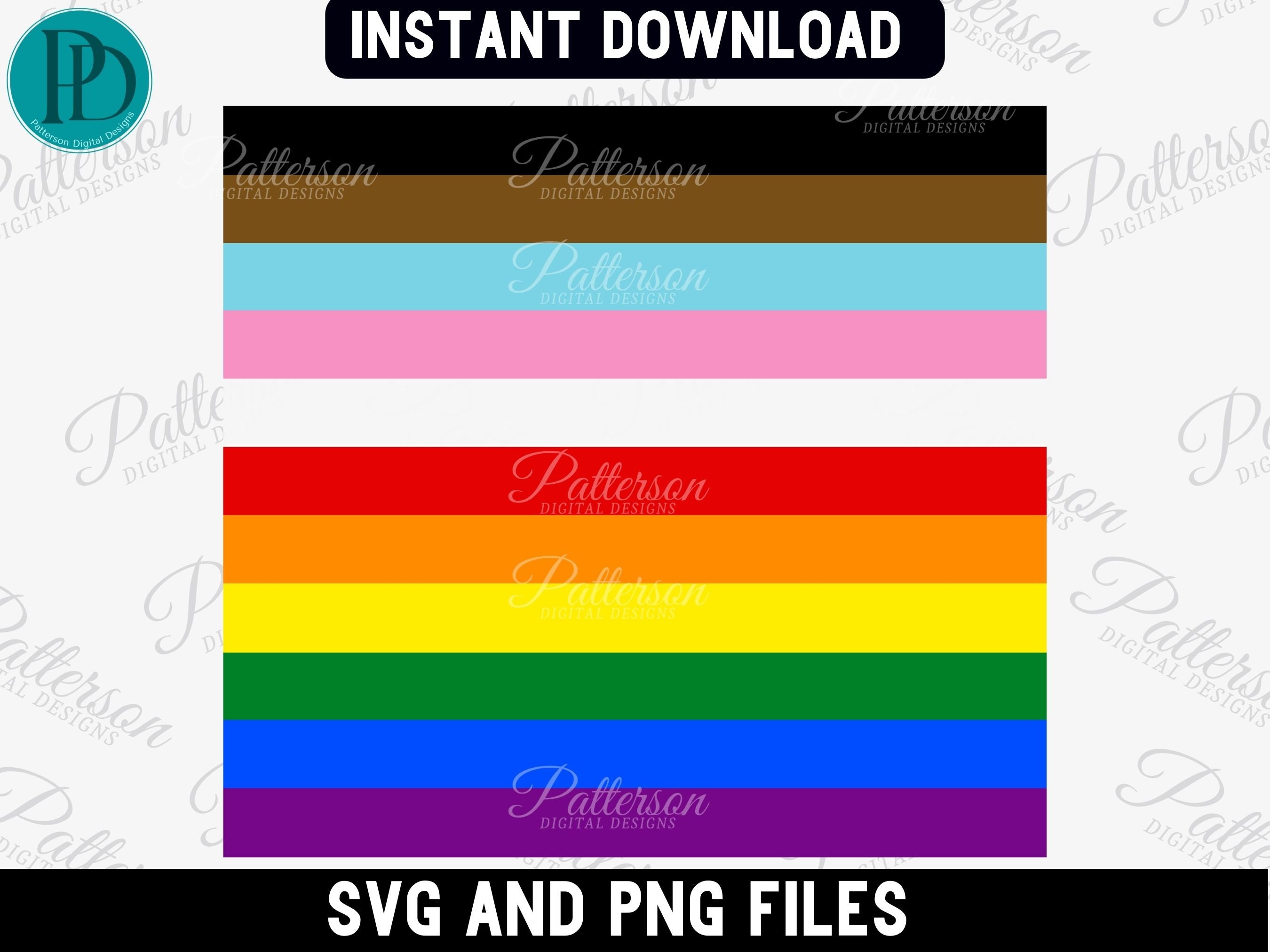 Progress Pride Flag SVG, 2SLGBTQ PNG, Gay Svg, Queer Ally, Trans Rights ...