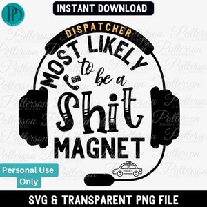 Funny Dispatcher Most Likely to SVG Thin Gold Line PNG Clipart 911 ...