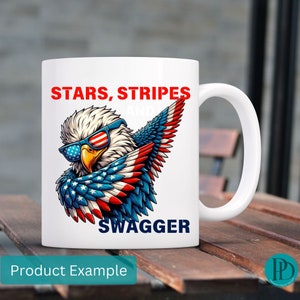 4th of July PNG Stars Stripes & Swagger Dabbing Eagle Clipart Patriotic ...