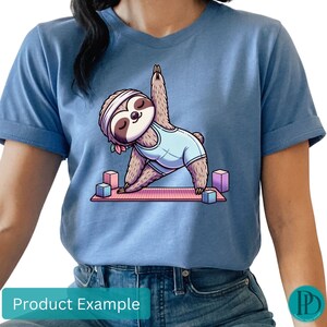 Cute Yoga Sloth Clipart Zen Sloth Practicing Yoga Graphic Adorable ...