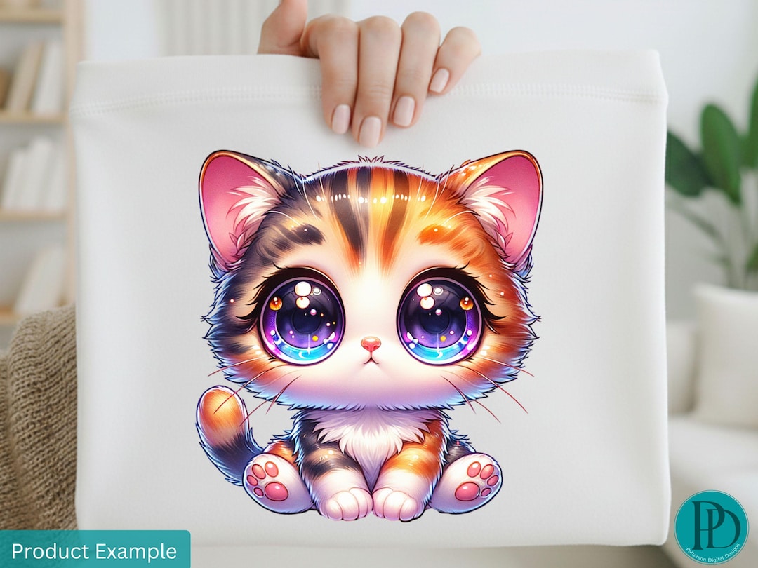 Kawaii Orange Tabby Cat PNG, Cute Kitten Graphic, Baby Cat Clipart ...