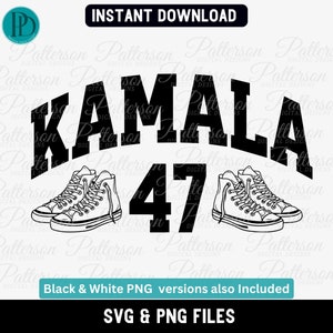 Kamala Harris 47 SVG Let's Finish the Job 2024 Graphic Vote Democrat ...