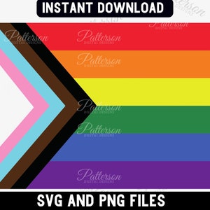 Progress Pride Flag SVG, 2SLGBTQ PNG, Gay Svg, Queer Ally, Trans Rights ...