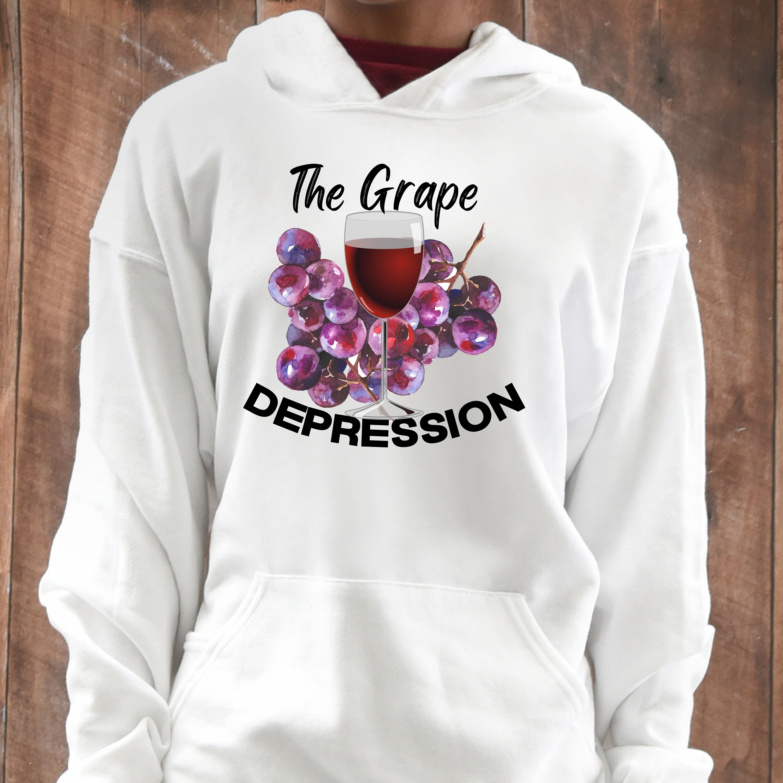 The Grape Depression Funny Wine Png Wine Glass Graphic - Etsy