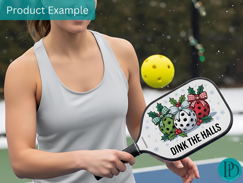 Dink the Halls Sublimation PNG, Funny Pickleball Christmas Design ...