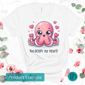 You Octopi My Heart Clipart Graphic Adorable Pink Octopus With Hearts ...