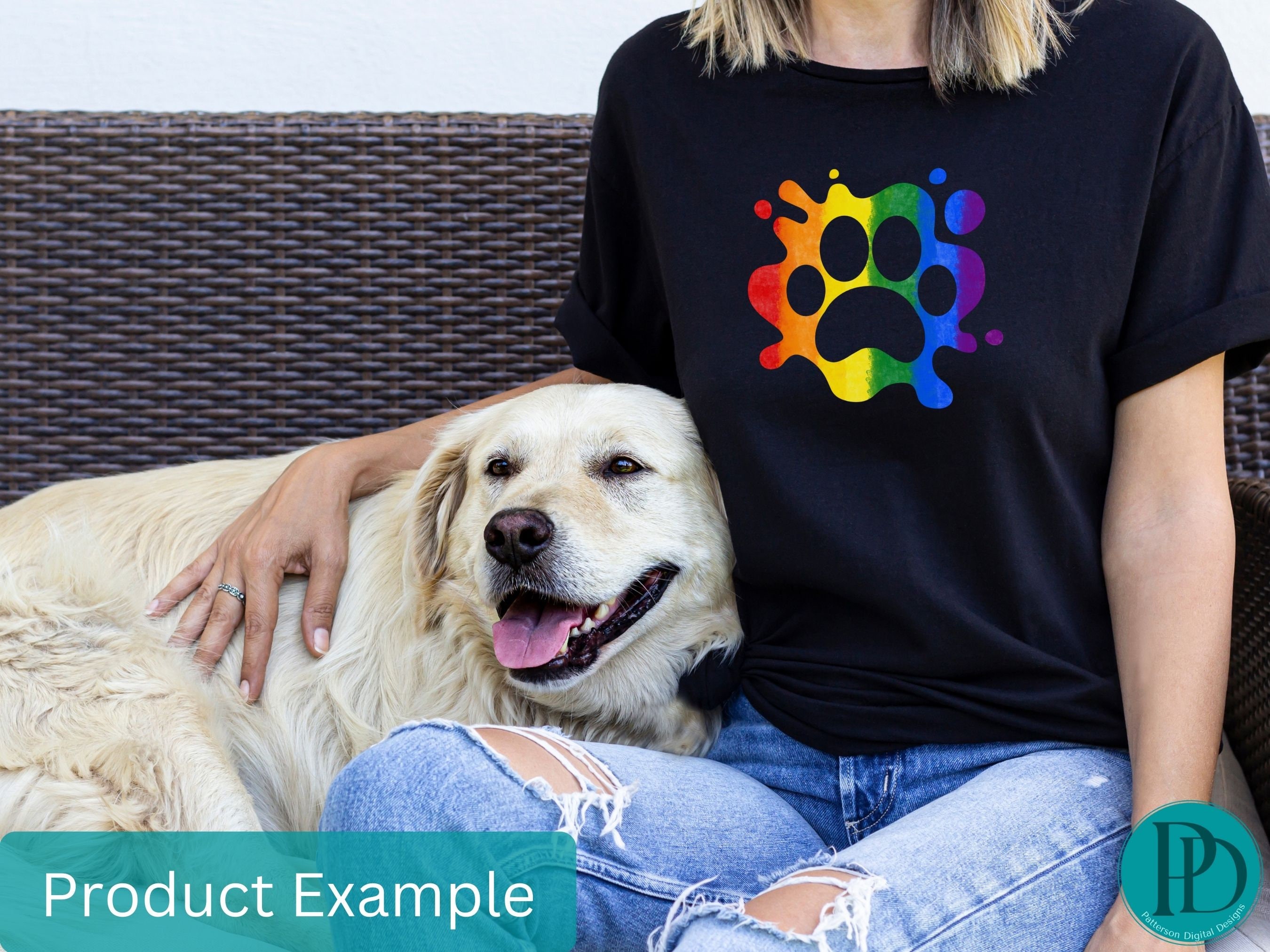 Dog Paw Print PNG Sublimation, Pride Paw Print Graphic, Pride Paw for ...