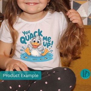 You Quack Me Up! Joyful Kawaii Duck in Water Clipart Graphic Humorous ...