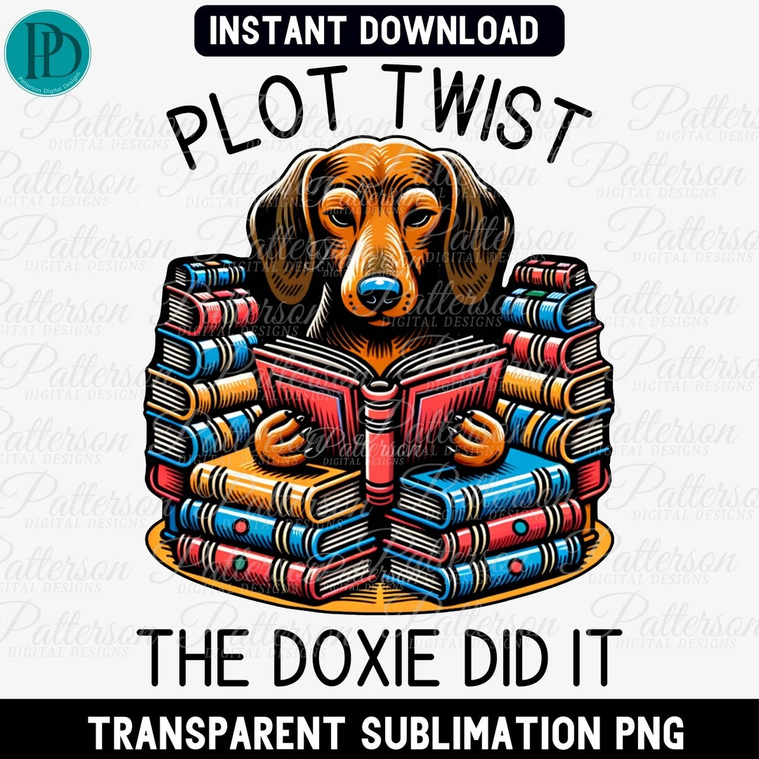 Funny Dachshund Clip Art Doxie Mom PNG for Reader Transparent Graphic ...