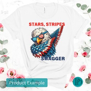 4th of July PNG Stars Stripes & Swagger Dabbing Eagle Clipart Patriotic ...