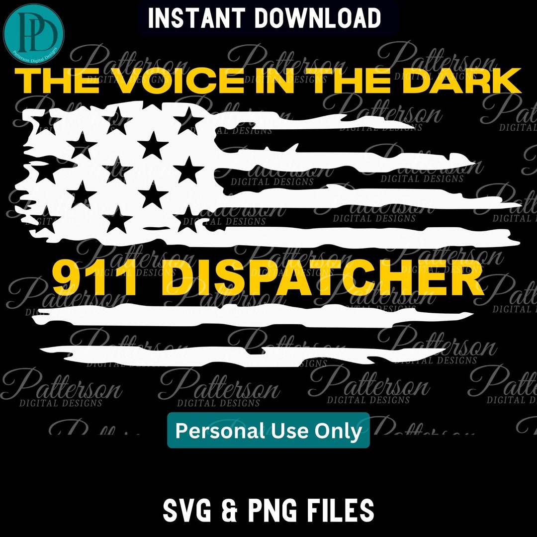 911 Dispatcher SVG, Thin Gold Line PNG, 911 First Responder, Thin ...