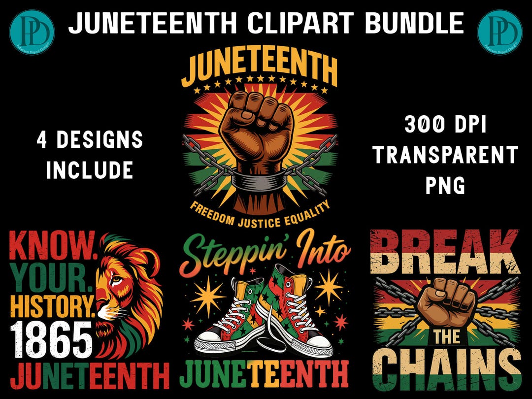 Juneteenth PNG Bundle, Juneteenth Sublimation Clipart, Free-ish, Black ...