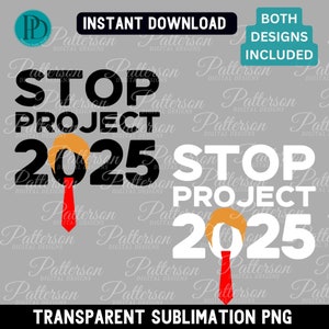 Stop Project 2025 Anti Trump SVG Dump Trump Not Again Trump Clipart No ...