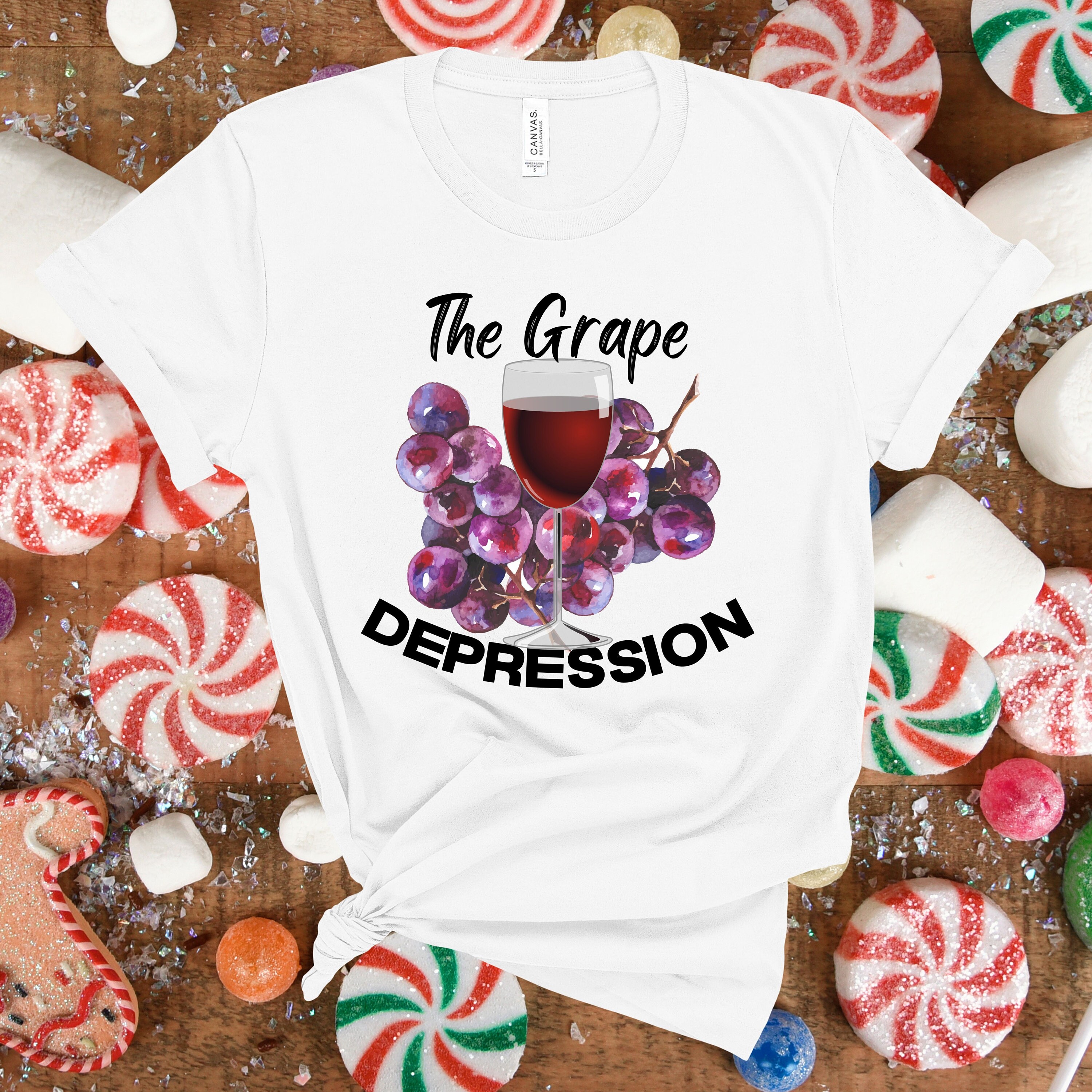 The Grape Depression Funny Wine Png Wine Glass Graphic - Etsy