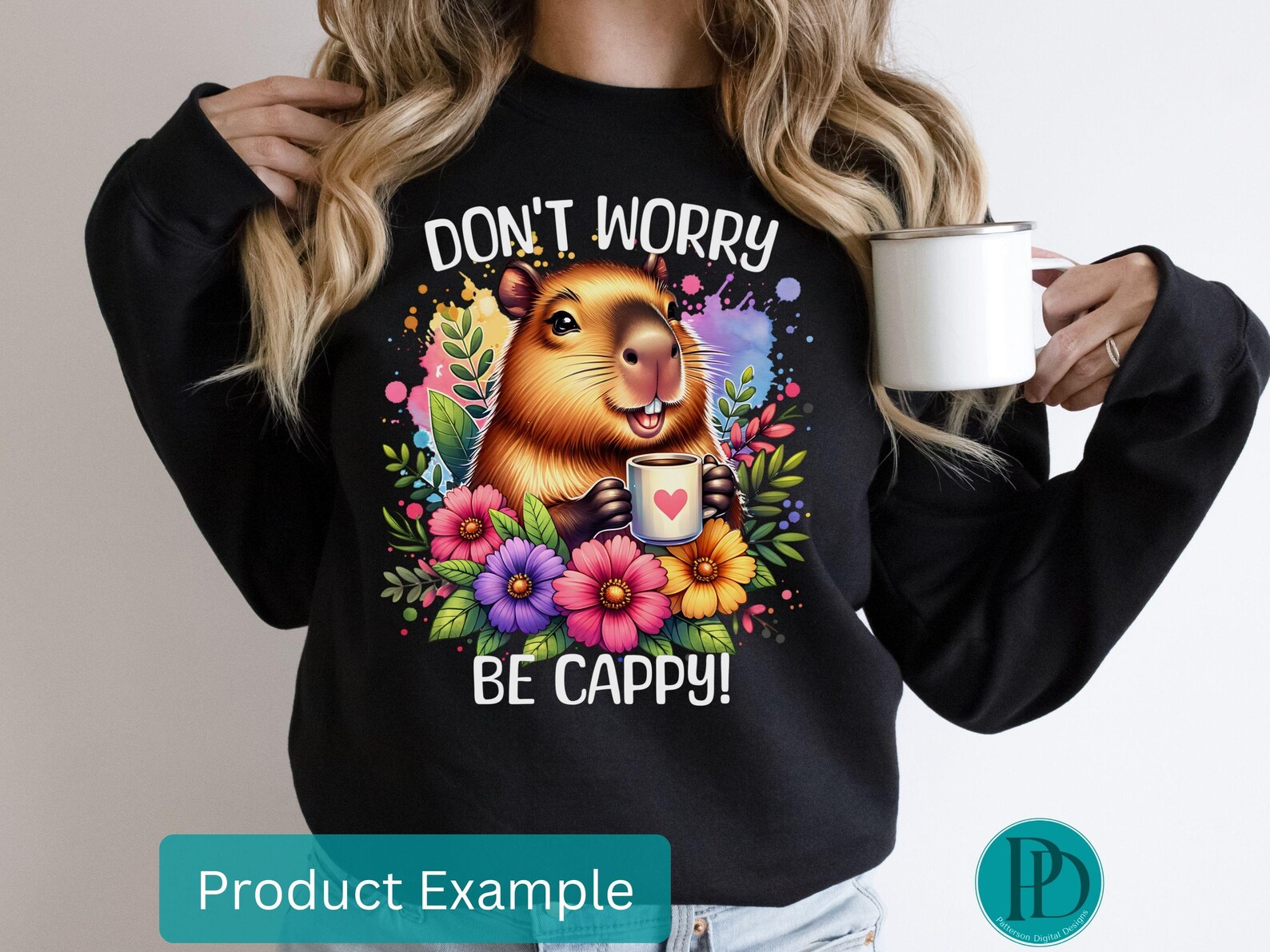 Don’t Worry Be Cappy PNG, Funny Capybara Caffeine Lover Sublimation ...