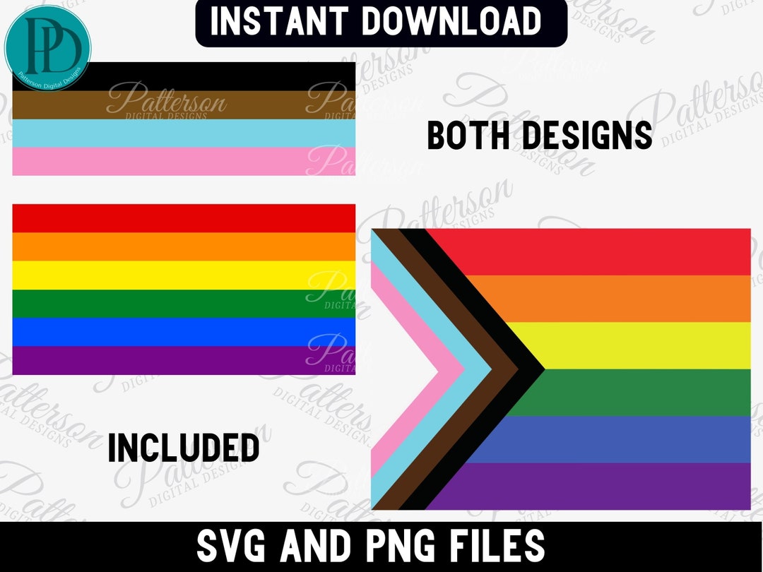 Progress Pride Flag SVG, 2SLGBTQ PNG, Gay Svg, Queer Ally, Trans Rights ...