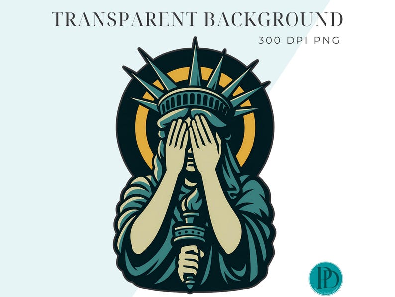 Statue of Liberty Crying PNG, Anti Fascist Graphic, Liberty Weeps ...