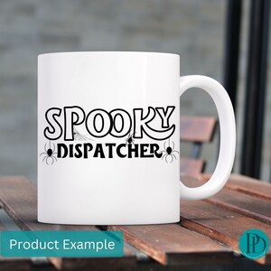 Funny 911 Dispatcher Halloween SVG Thin Gold Line PNG Spooky Dispatcher ...