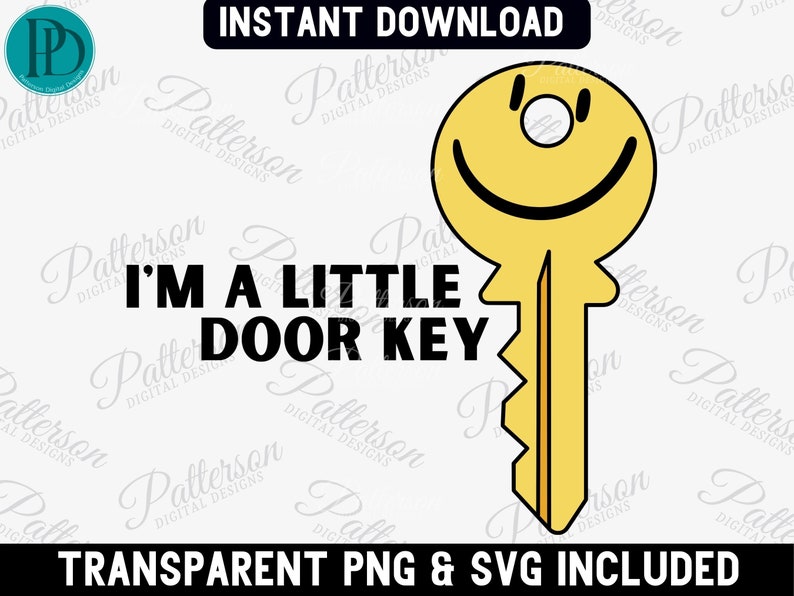 I'm a Little Door Key Dorky Pun SVG Funny Dad Joke Png - Etsy