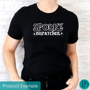 Funny 911 Dispatcher Halloween SVG Thin Gold Line PNG Spooky Dispatcher ...