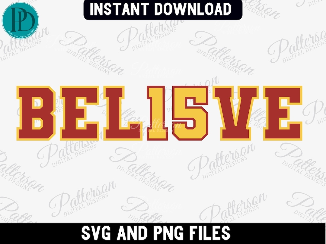 Patrick Mahomes Kansas City Believe SVG Digital Sublimation, Football ...