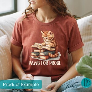 Funny Cat Book Lover PNG for Reader Cute Cat Lover Clipart Cat Mom Paws ...