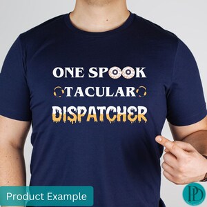 911 Dispatcher Halloween SVG Thin Gold Line PNG One Spooky Dispatcher ...