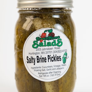 Salty Brine Pickles 16 Oz - Etsy